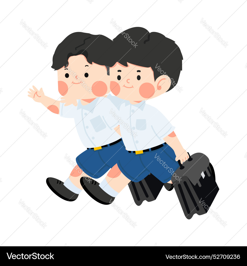 Kids hugging around the neck Royalty Free Vector Image