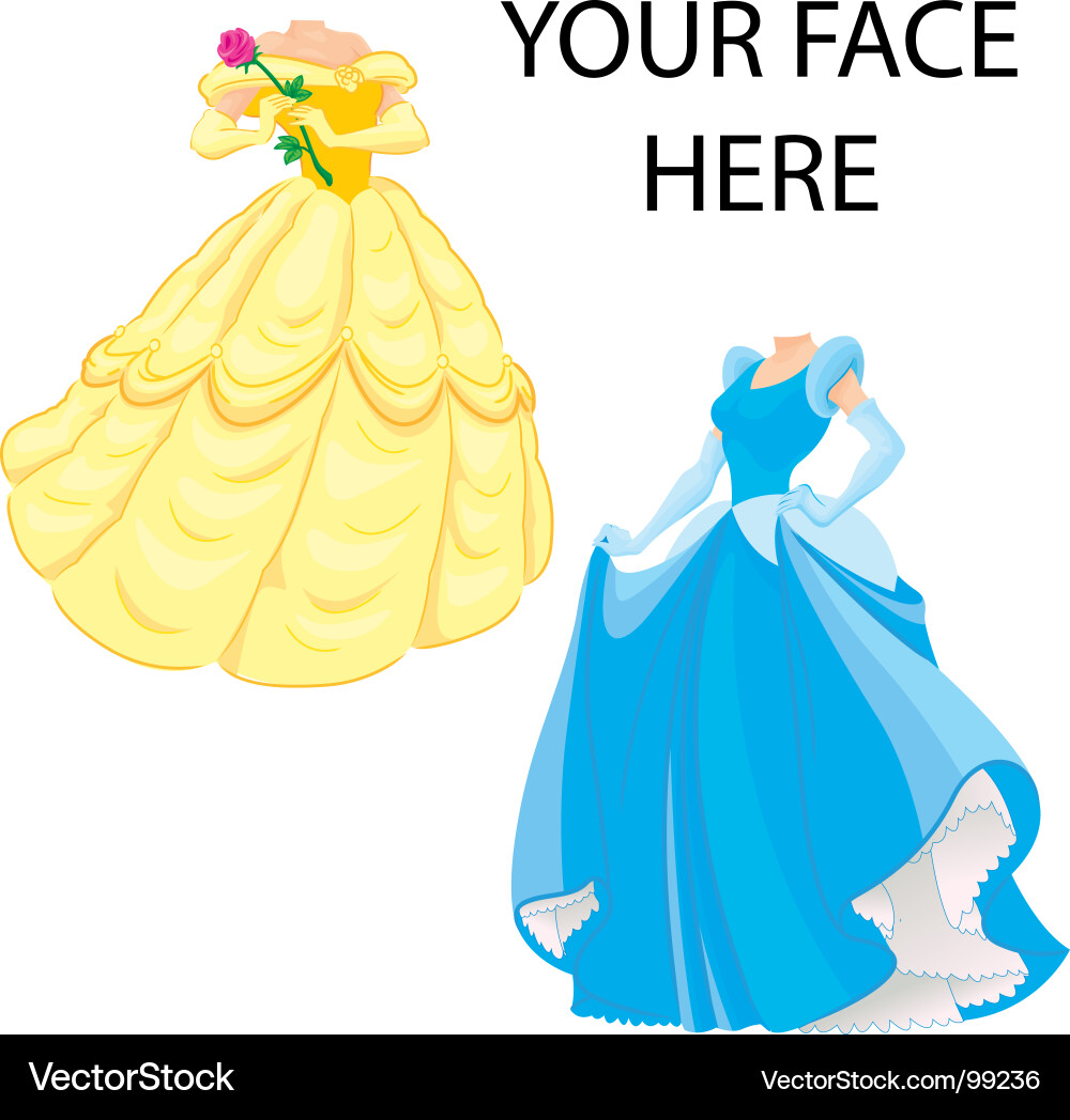 Princess template Royalty Free Vector Image - VectorStock