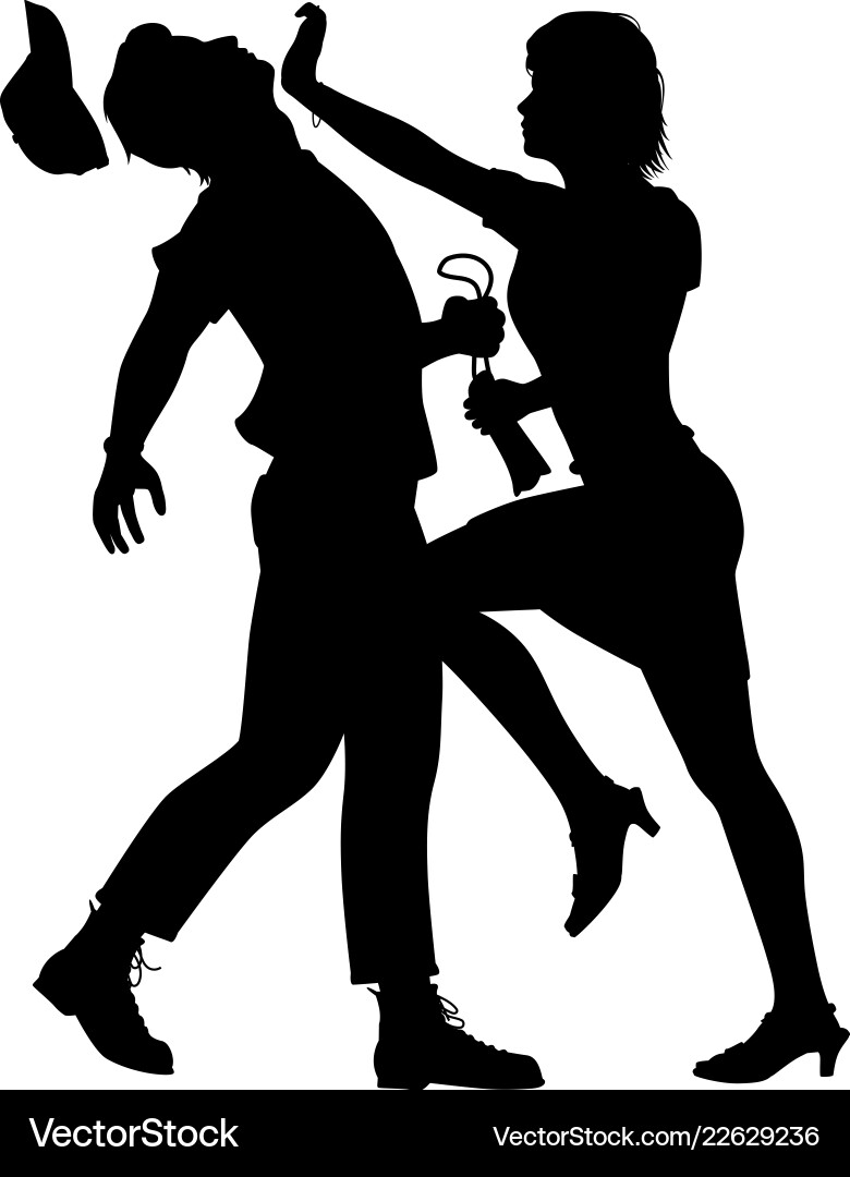 Self defense woman Royalty Free Vector Image - VectorStock