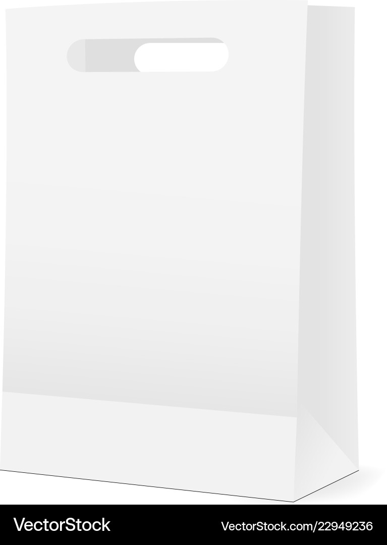 Shopping bag mockup - half side view Royalty Free Vector