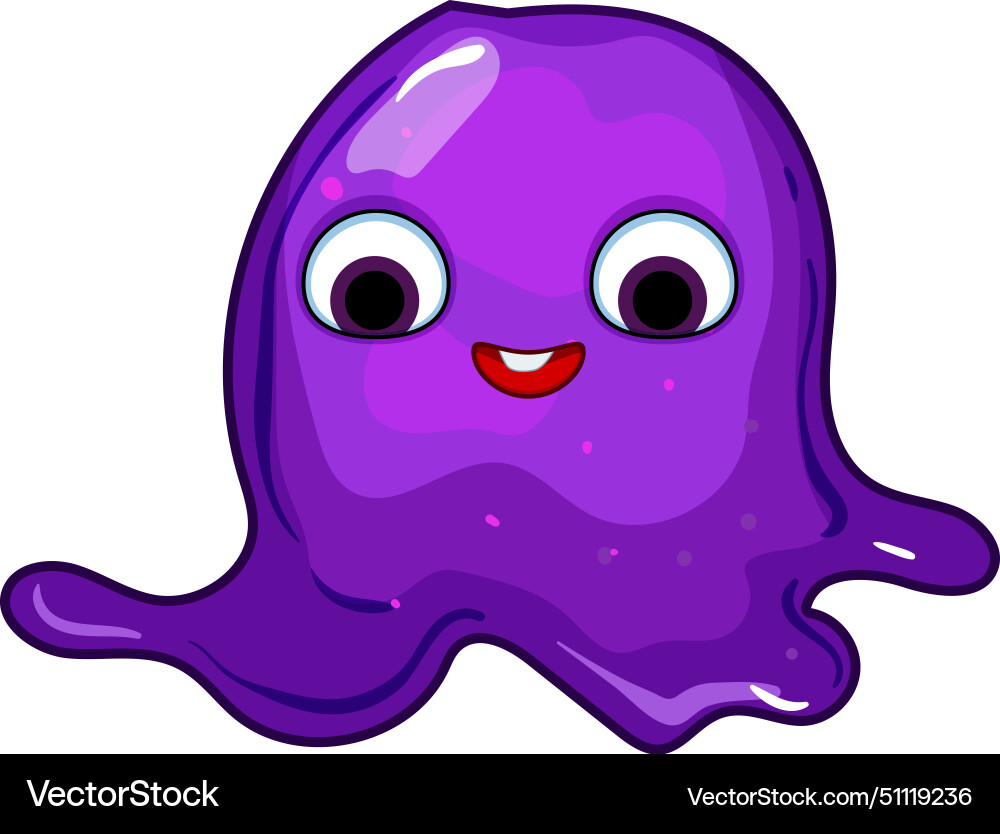 Trendy slime character cartoon Royalty Free Vector Image
