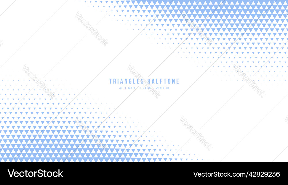 Triangle halftone geometric pattern curved border Vector Image