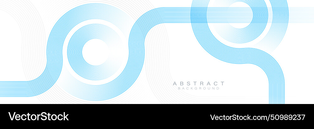 Abstract blue circle lines on white background Vector Image