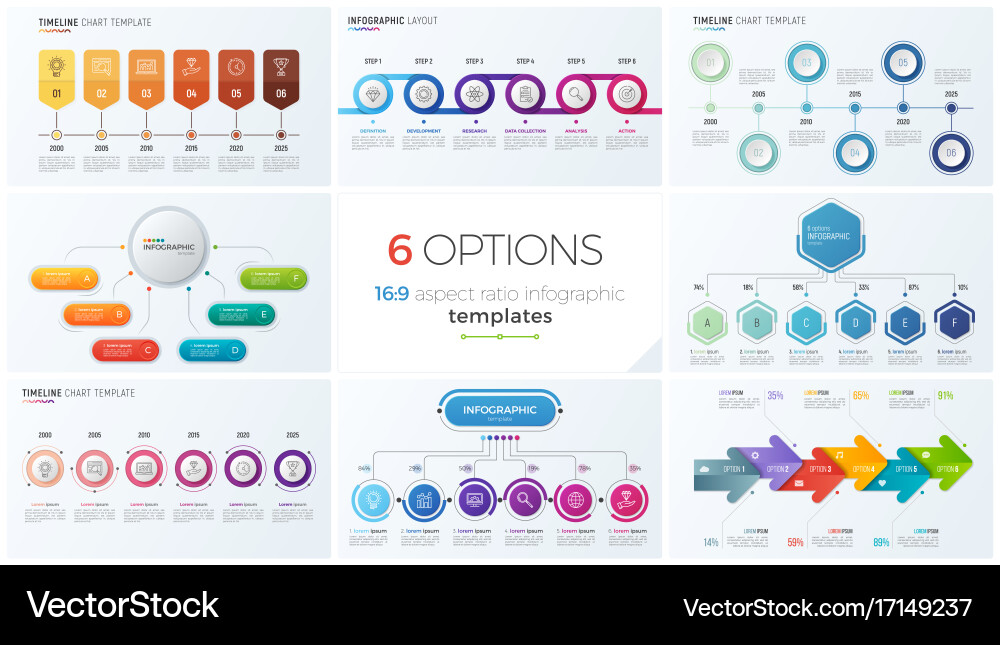 Collection eight templates Royalty Free Vector Image