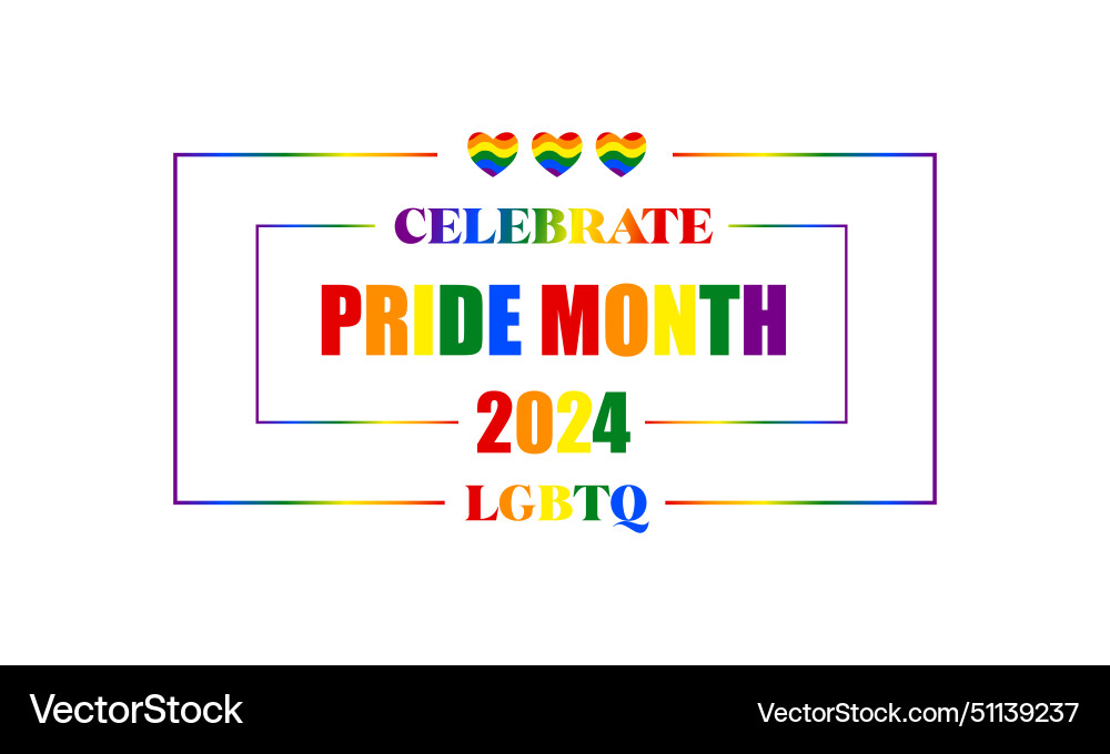 Creative text designs for celebrating pride Vector Image