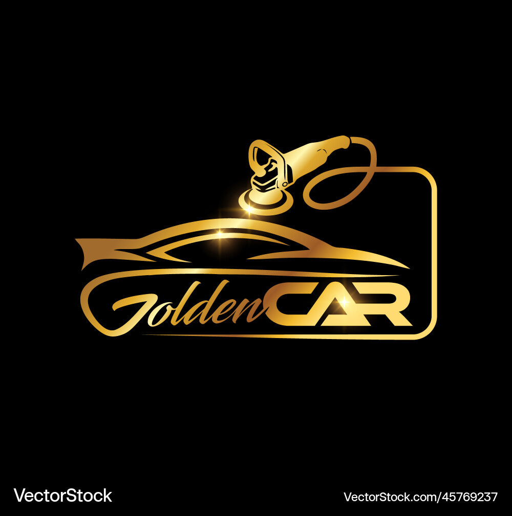 Gold car logo icon Royalty Free Vector Image - VectorStock