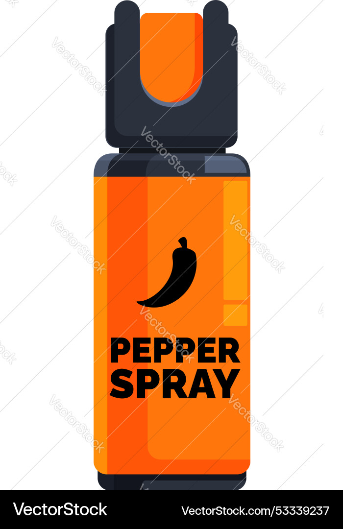 Orange pepper spray being used for self defense Vector Image