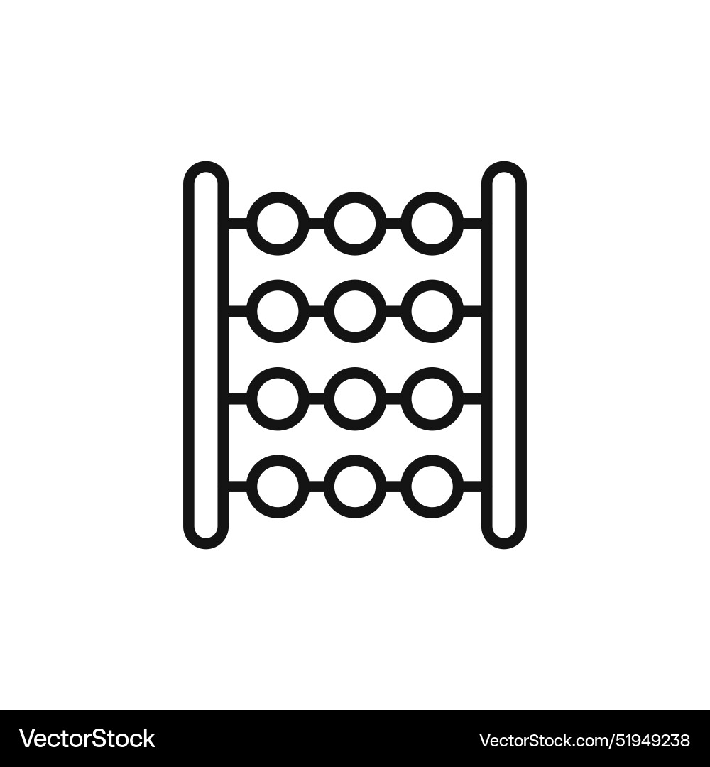 Abacus logo sign outline Royalty Free Vector Image