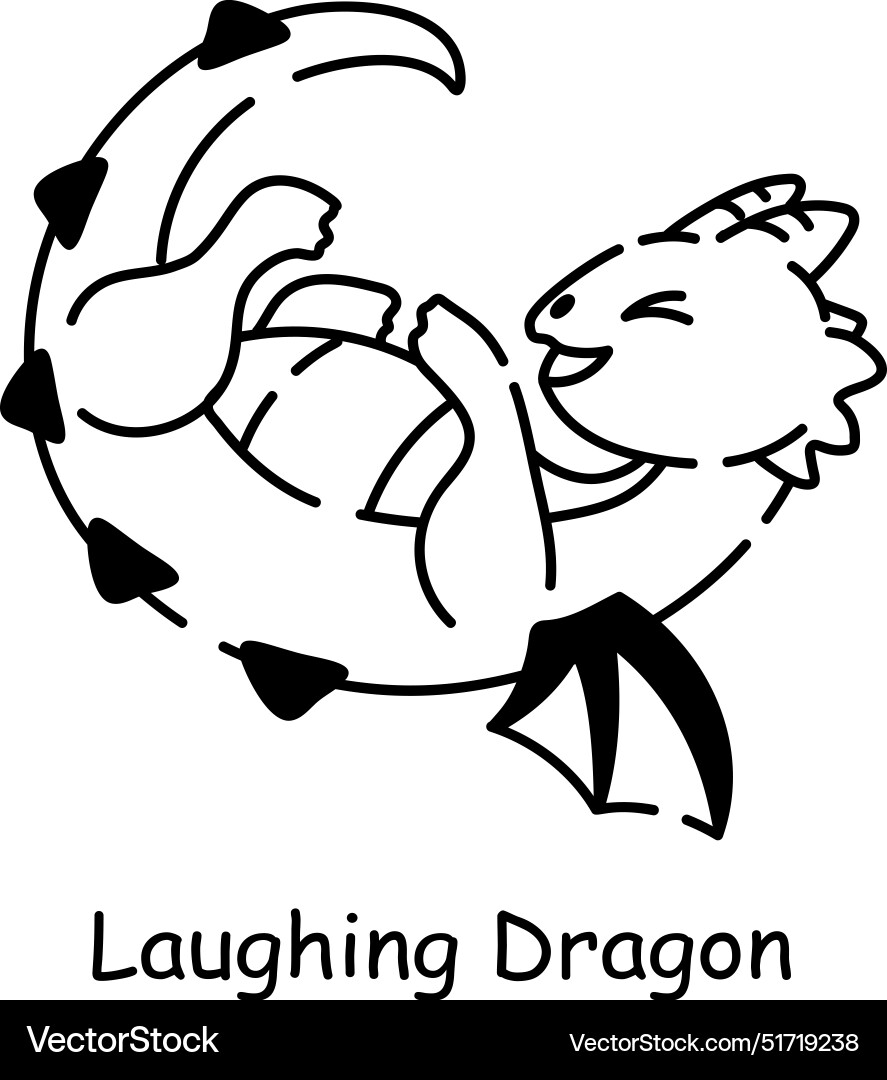 Laughing dragon Royalty Free Vector Image - VectorStock