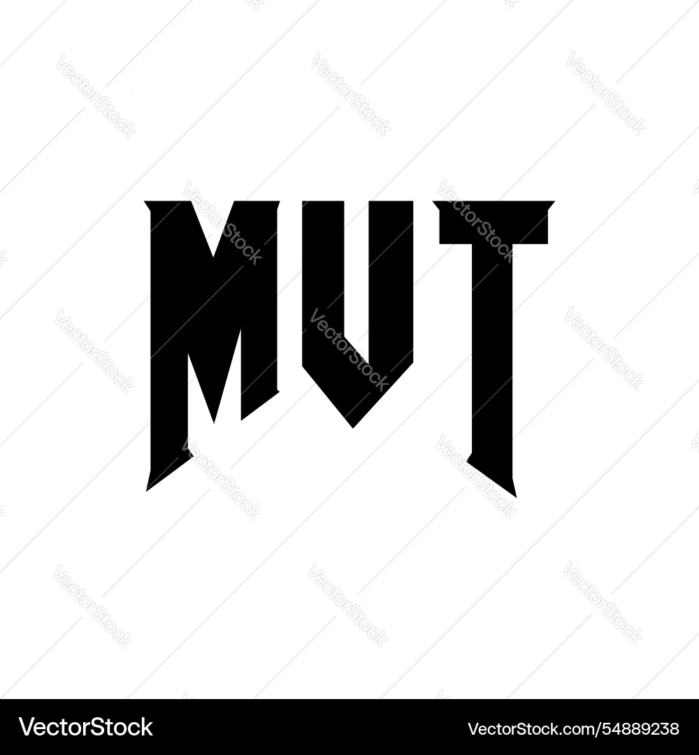 Mvt letter logo design for technology company Vector Image