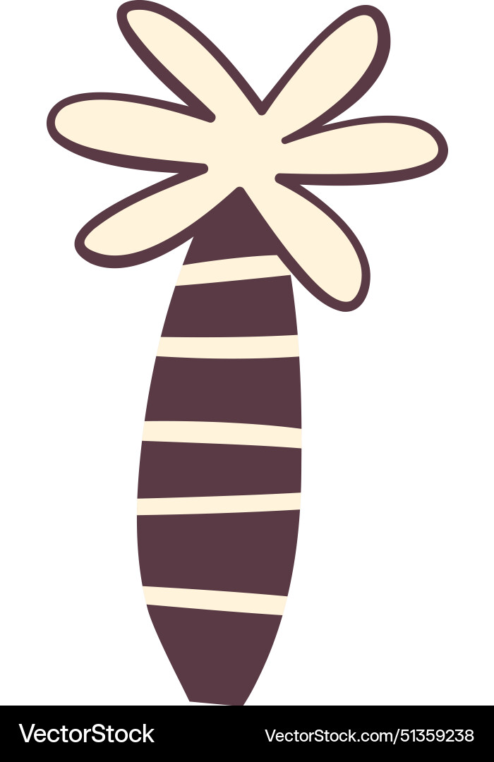 Palm tree cartoon Royalty Free Vector Image - VectorStock