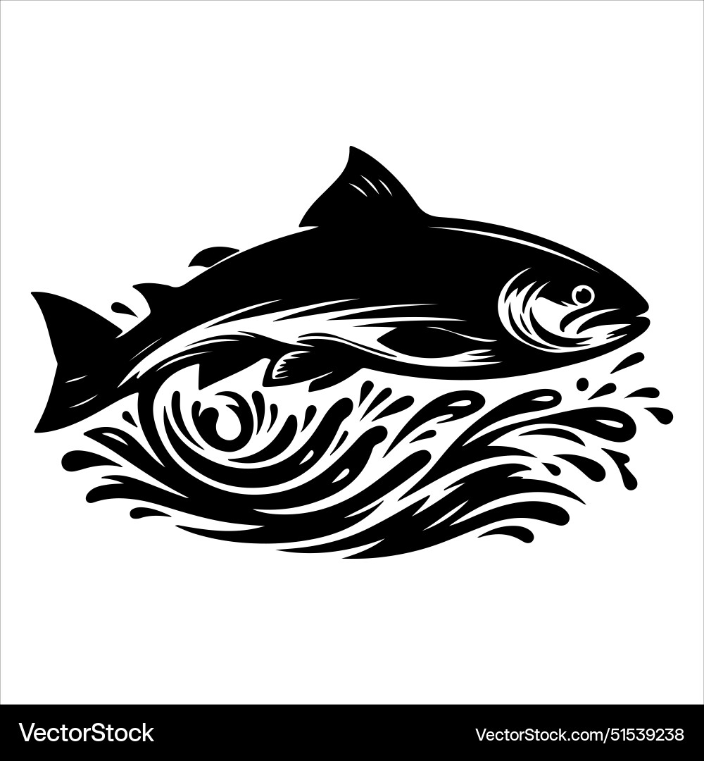 Pertaining to fish that live on or near Royalty Free Vector