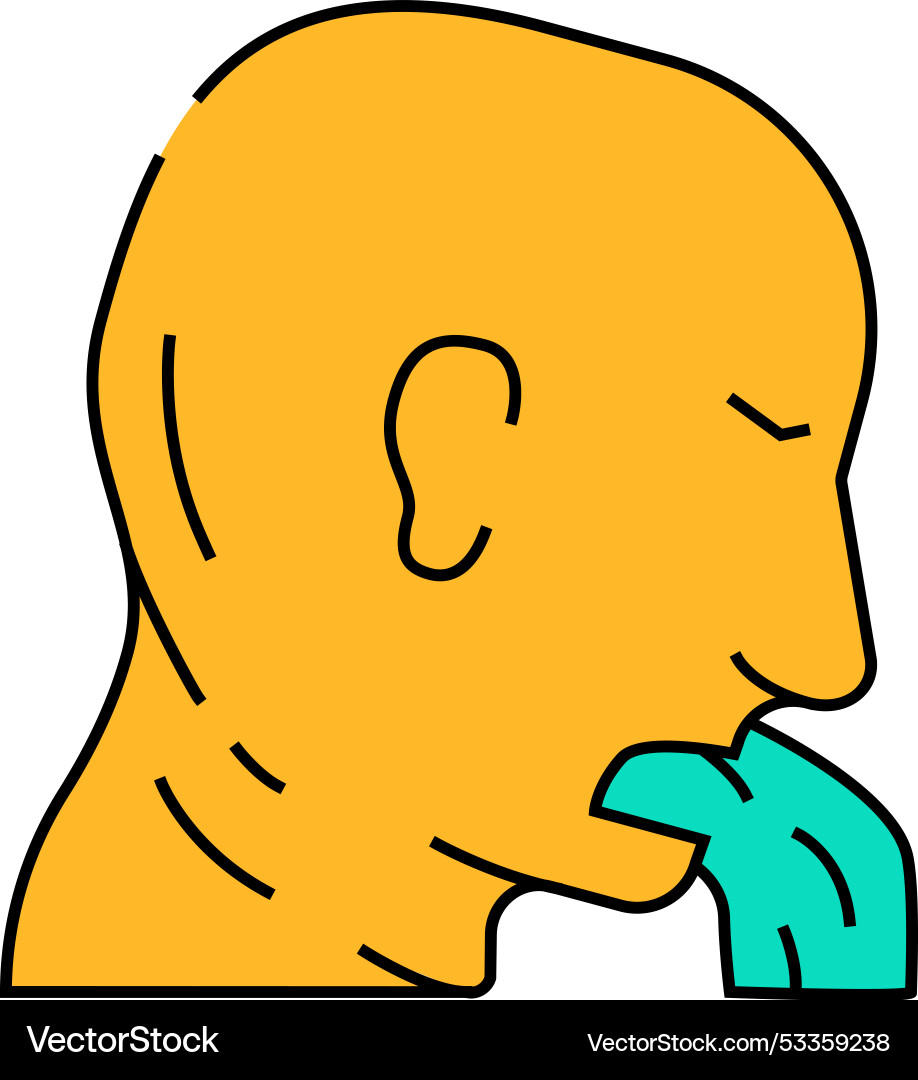 Vomit health sick icon color Royalty Free Vector Image