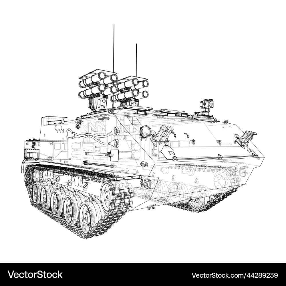 Anti-tank armored car Royalty Free Vector Image