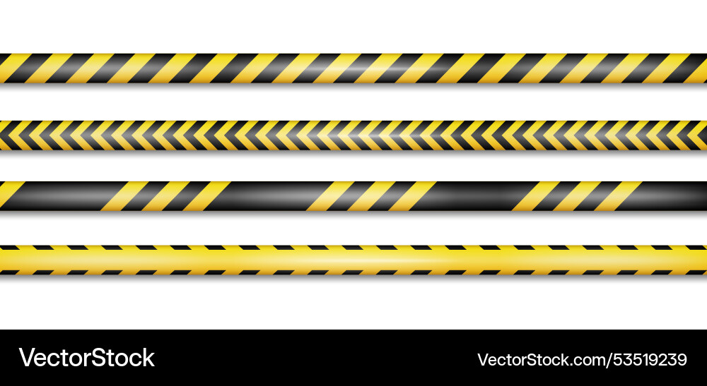 Caution or warning police tape Royalty Free Vector Image