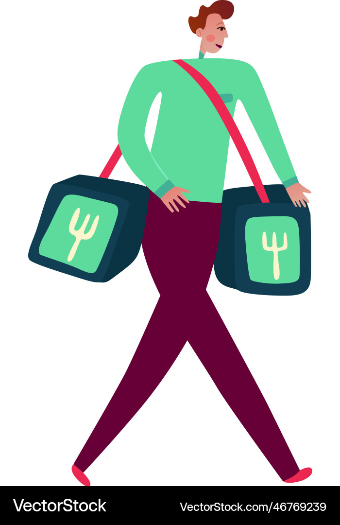 Delivery service worker Royalty Free Vector Image