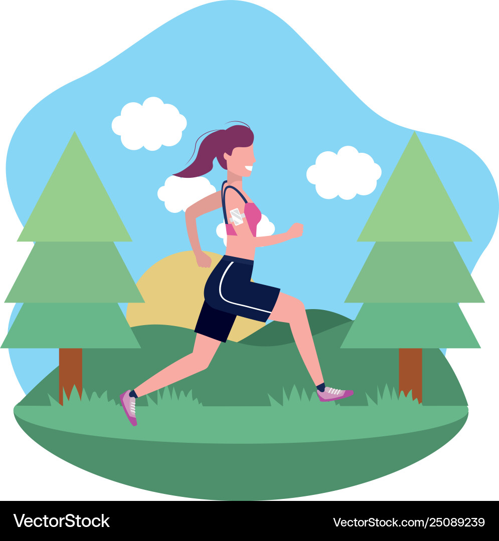 Fitness exercise cartoon Royalty Free Vector Image