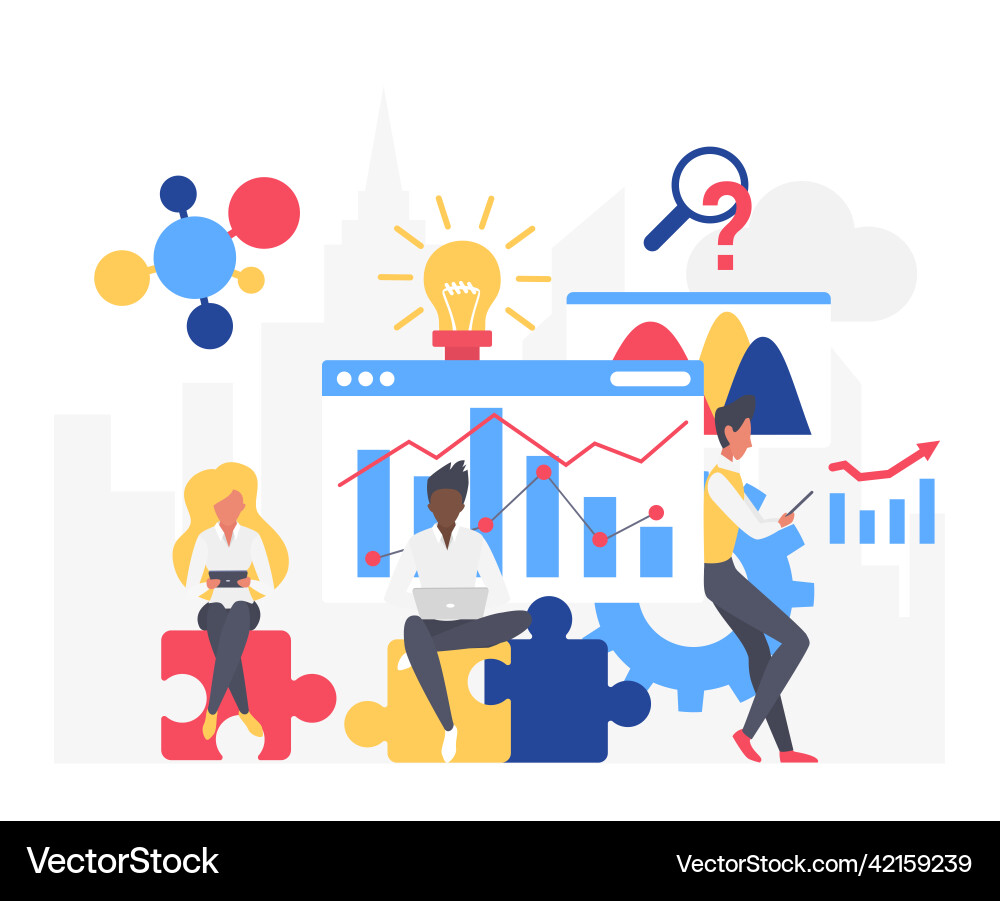 Intelligence creative business solutions service Vector Image