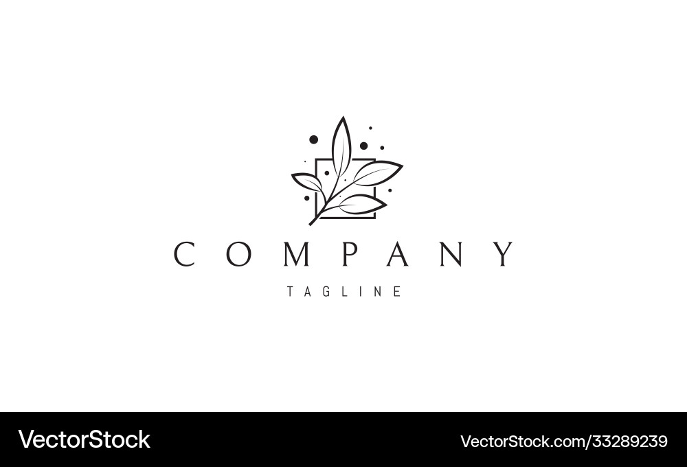 Logo on which an abstract image twigs Royalty Free Vector