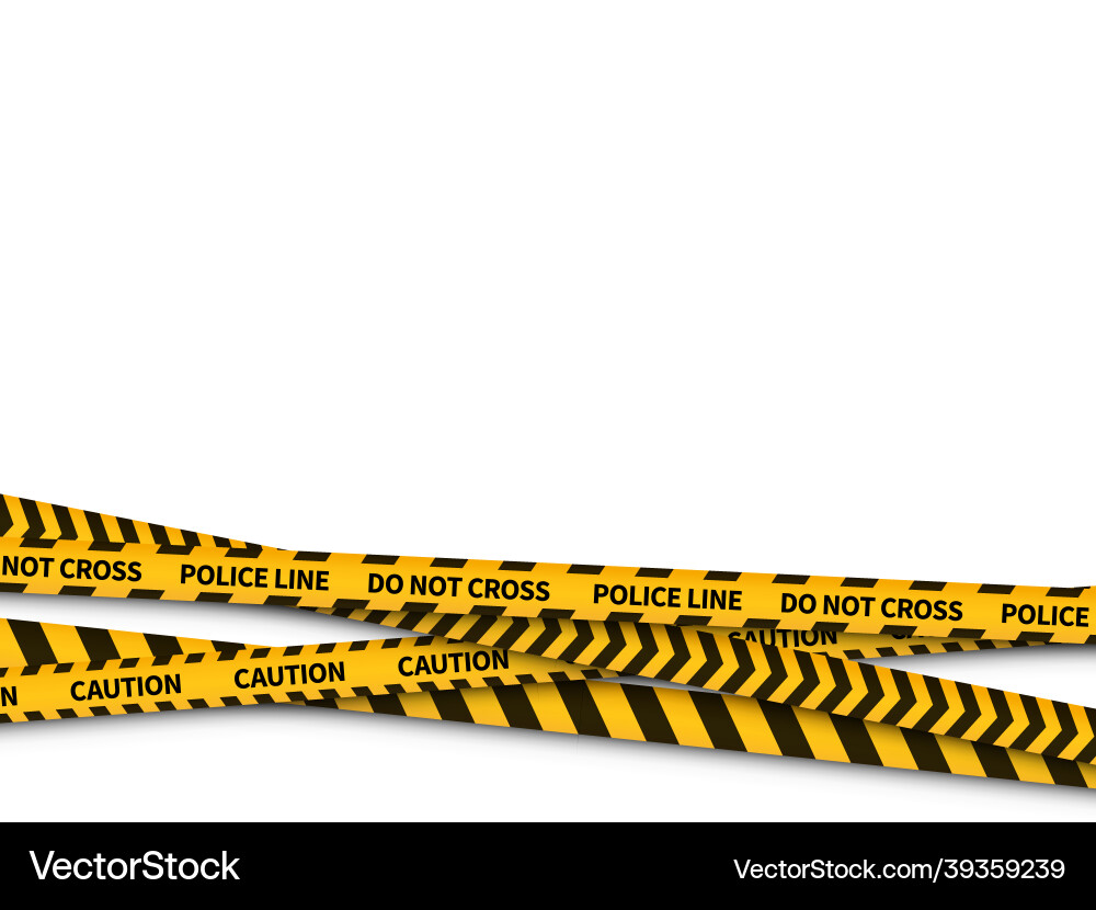 Police line warning danger yellow security Vector Image