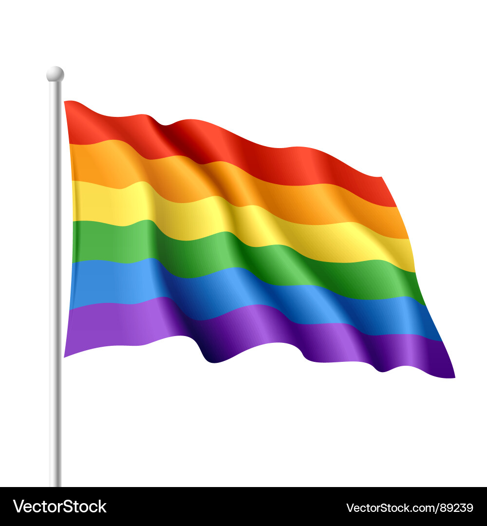 Rainbow flag Royalty Free Vector Image - VectorStock