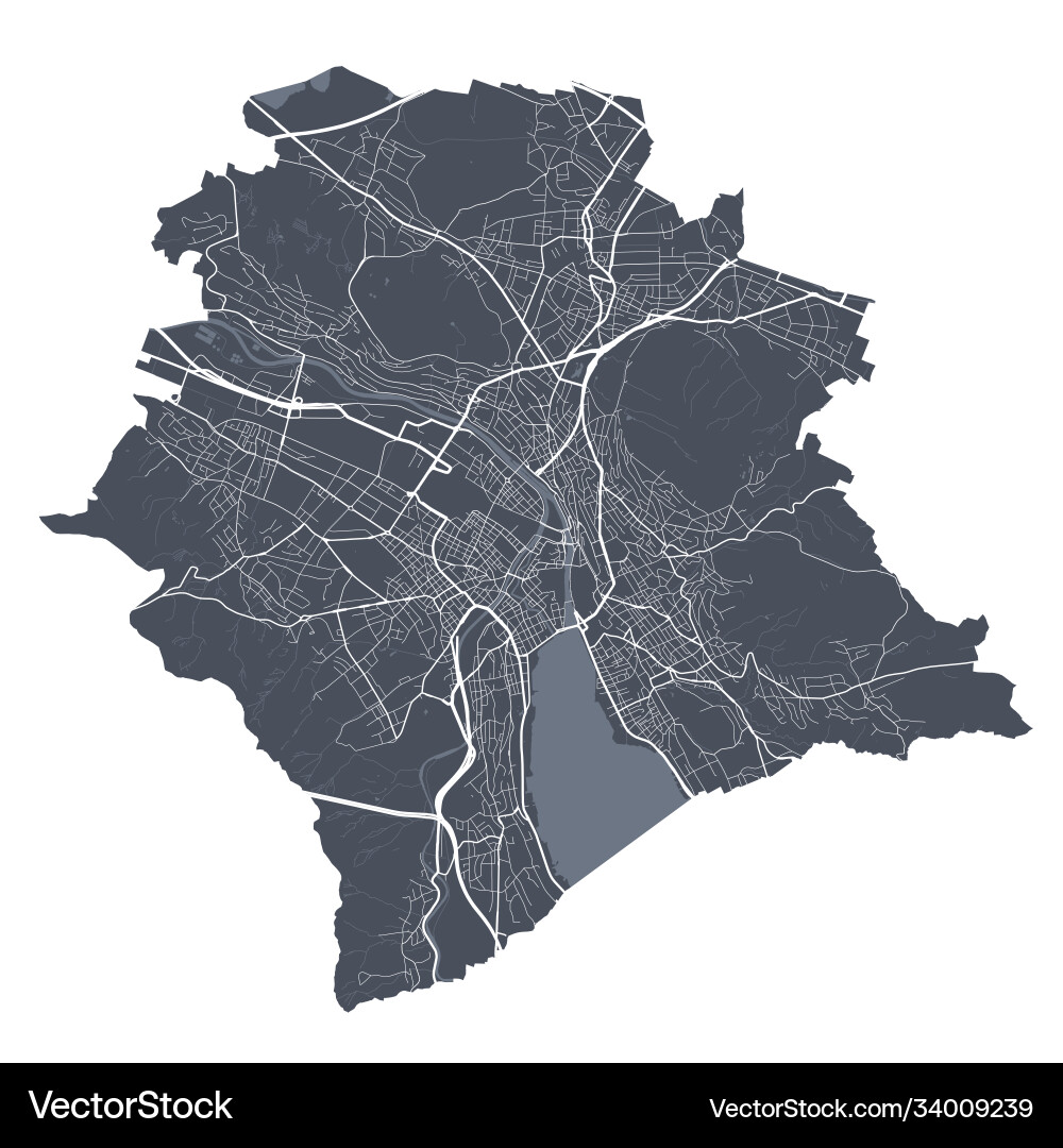 Map Of Districts In Zurich Uster District (Switzerland, Swiss...