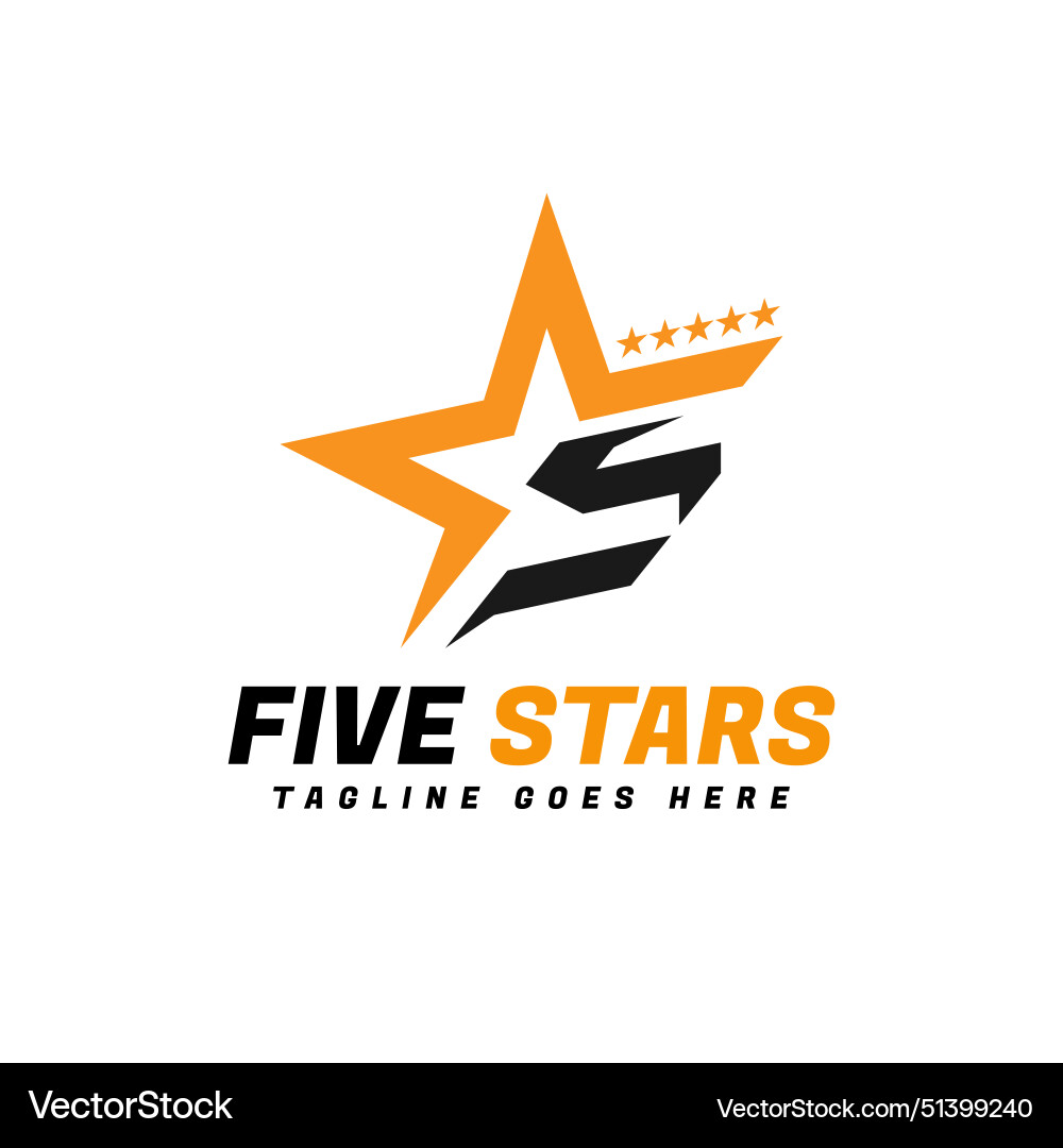 Abstract minimalist star symbol combine Royalty Free Vector