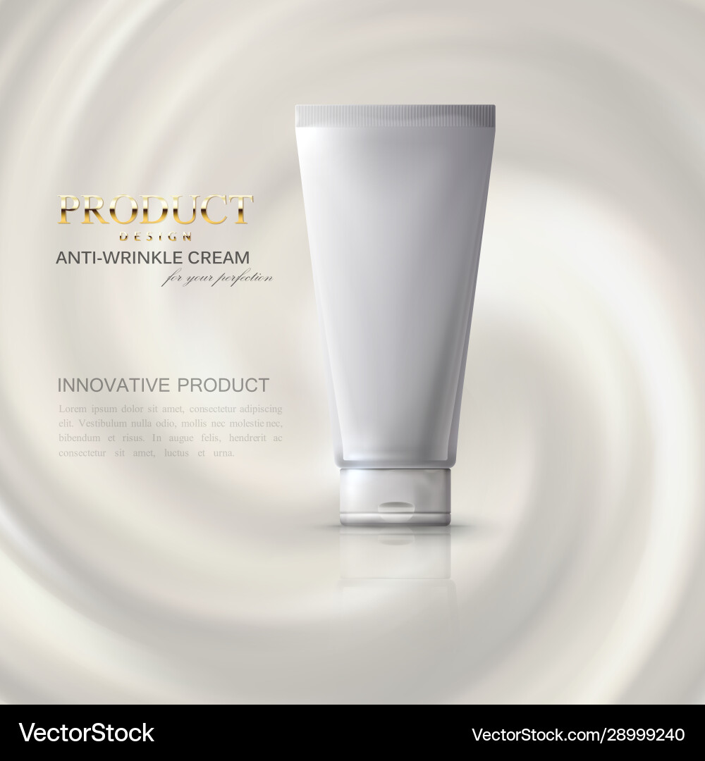Cosmetics product ads poster template Royalty Free Vector