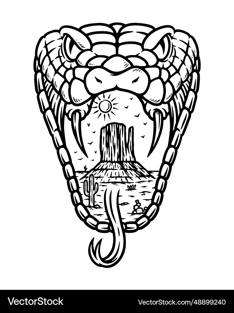 Desert Snake Head Royalty Free Vector Image - VectorStock