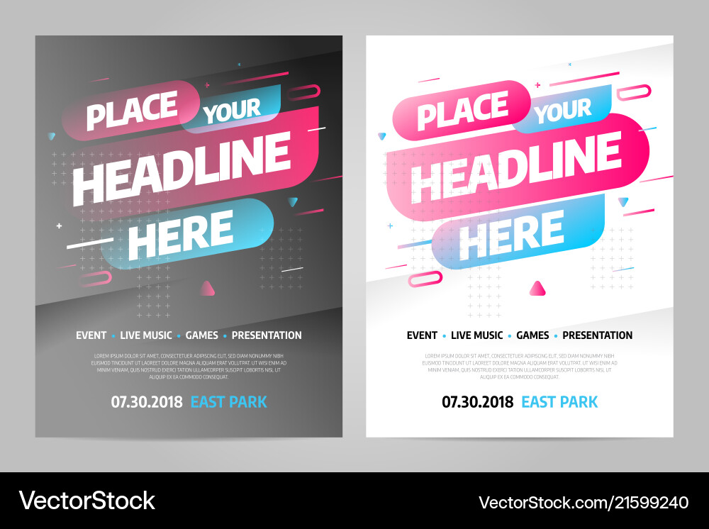 Layout design template for event eps 10 Royalty Free Vector