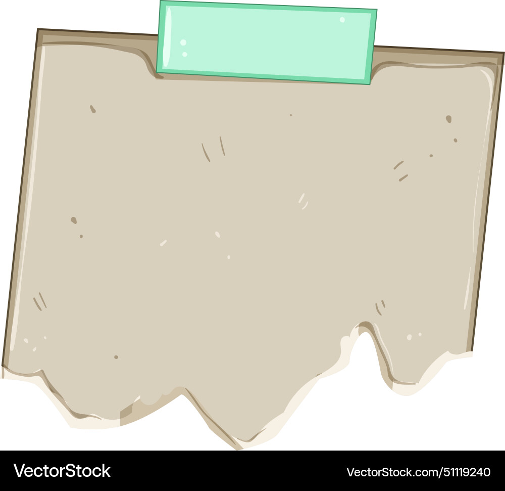 Reminder gerissene Papiernoten karikatur Vektorbild