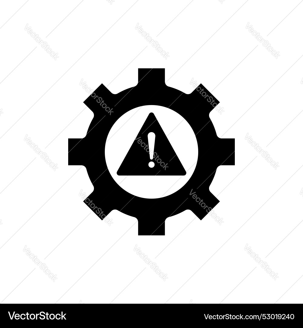 Technical warning icon set system failure error Vector Image