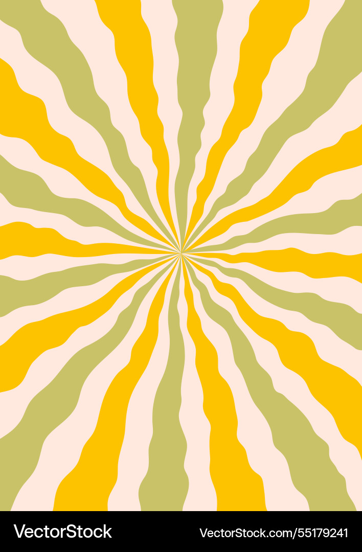 Abstract psychedelic retro background with wavy Vector Image