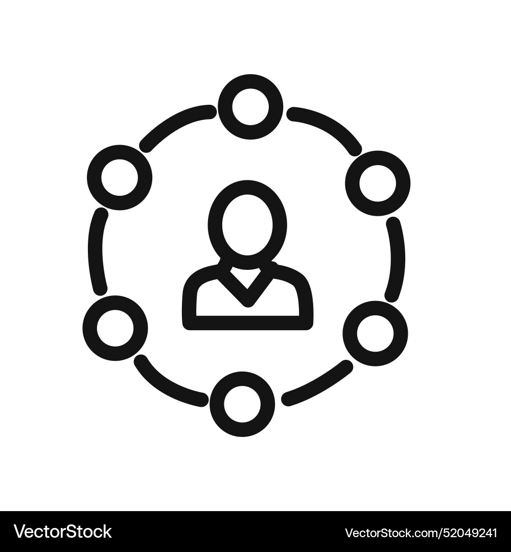 Affiliate marketing icon linear graphics sign Vector Image