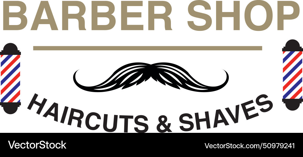 Barber shop labels banner logo Royalty Free Vector Image