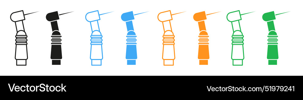 Dental hygiene tools icon featuring nozzles Vector Image