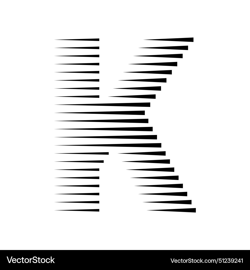 K letter lines logo icon Royalty Free Vector Image