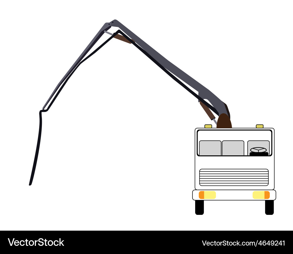 Machine concrete pump Royalty Free Vector Image