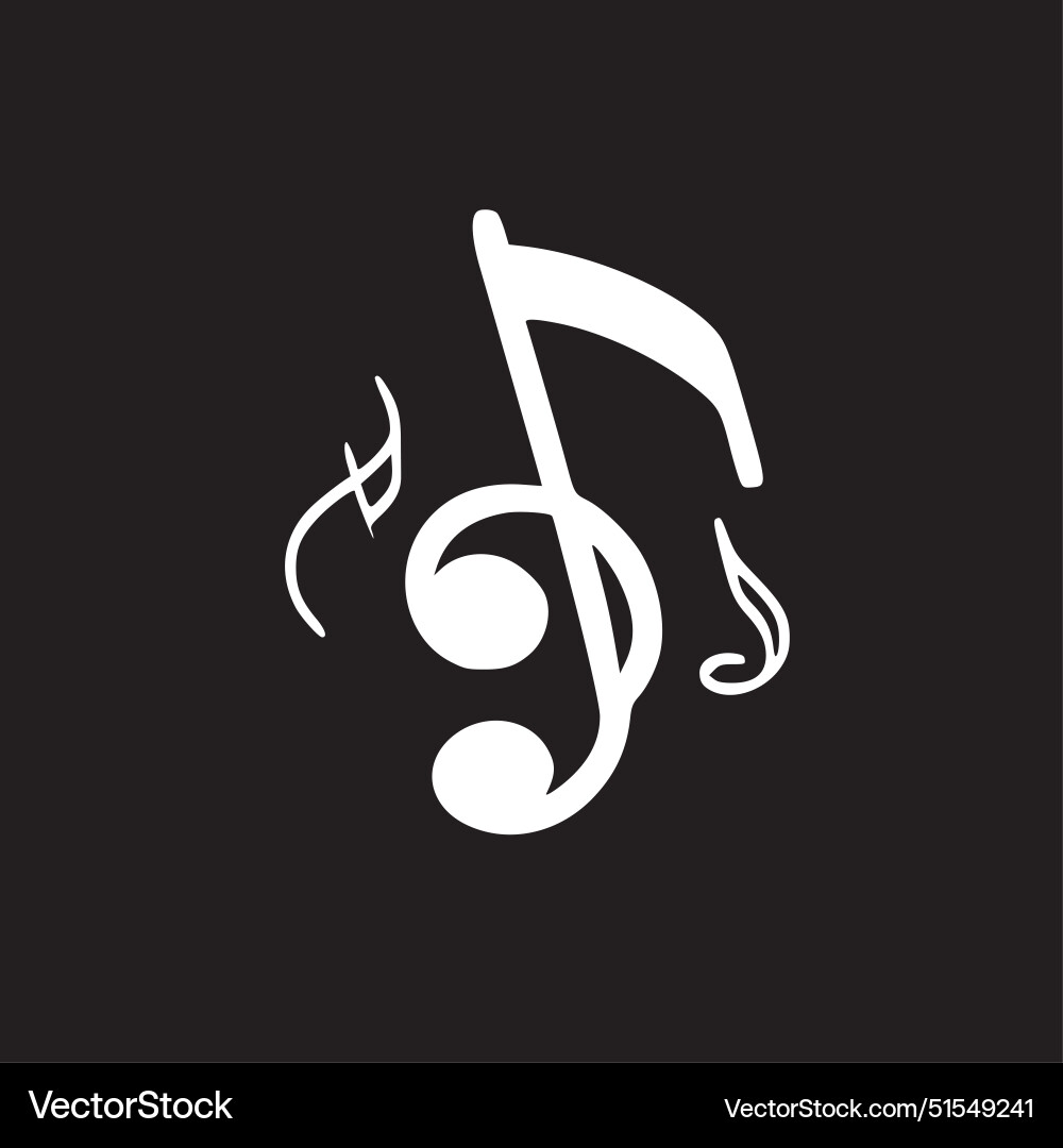 Music - black and white isolated icon Royalty Free Vector