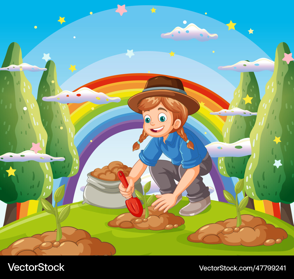 People reforestation against climate change Vector Image