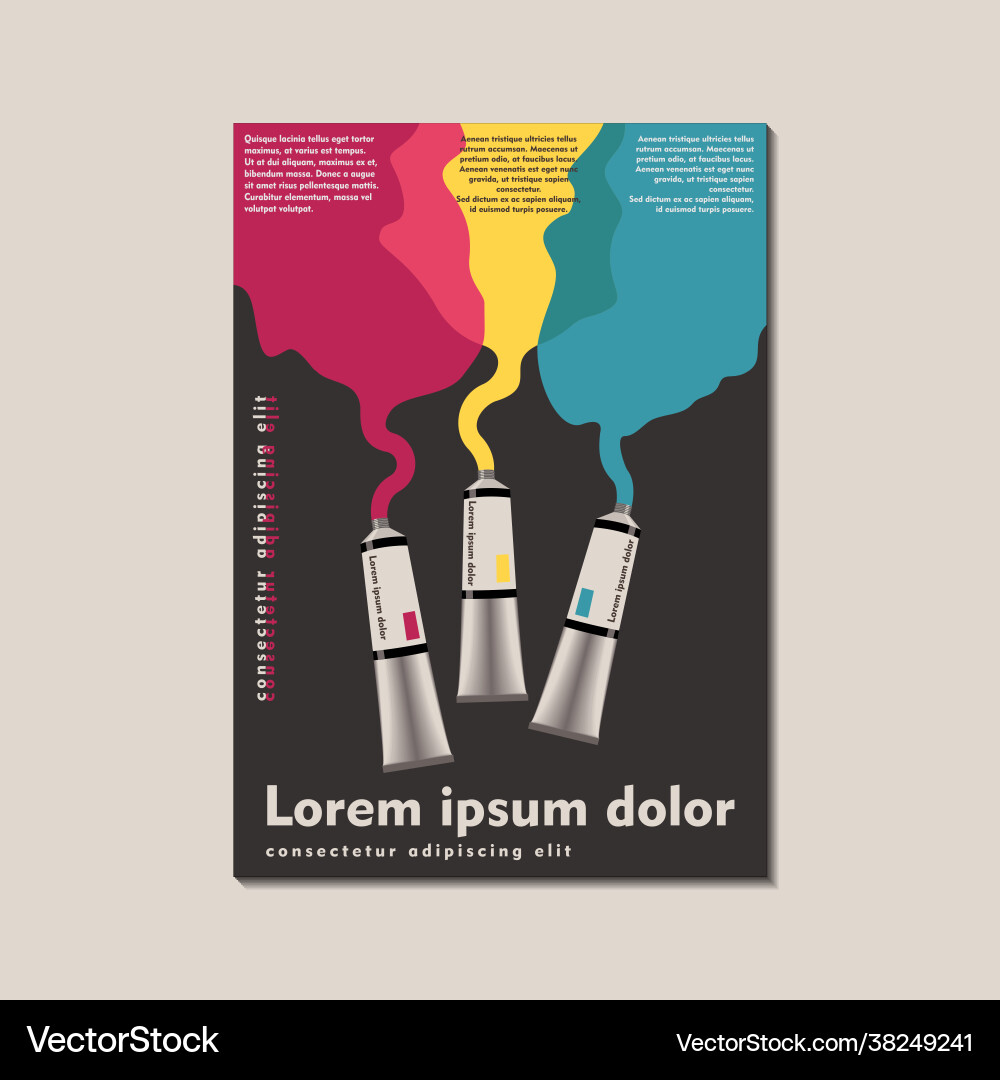 Poster in style postmodernism a tube Royalty Free Vector