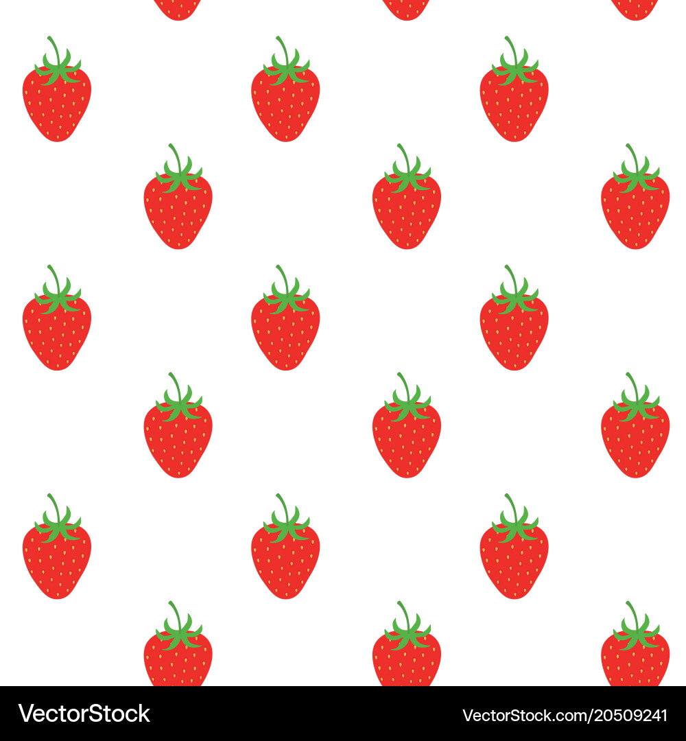 Strawberry pattern background fruit Royalty Free Vector