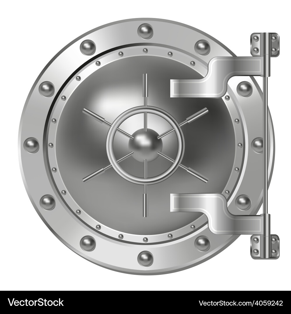 Bank doors Royalty Free Vector Image - VectorStock