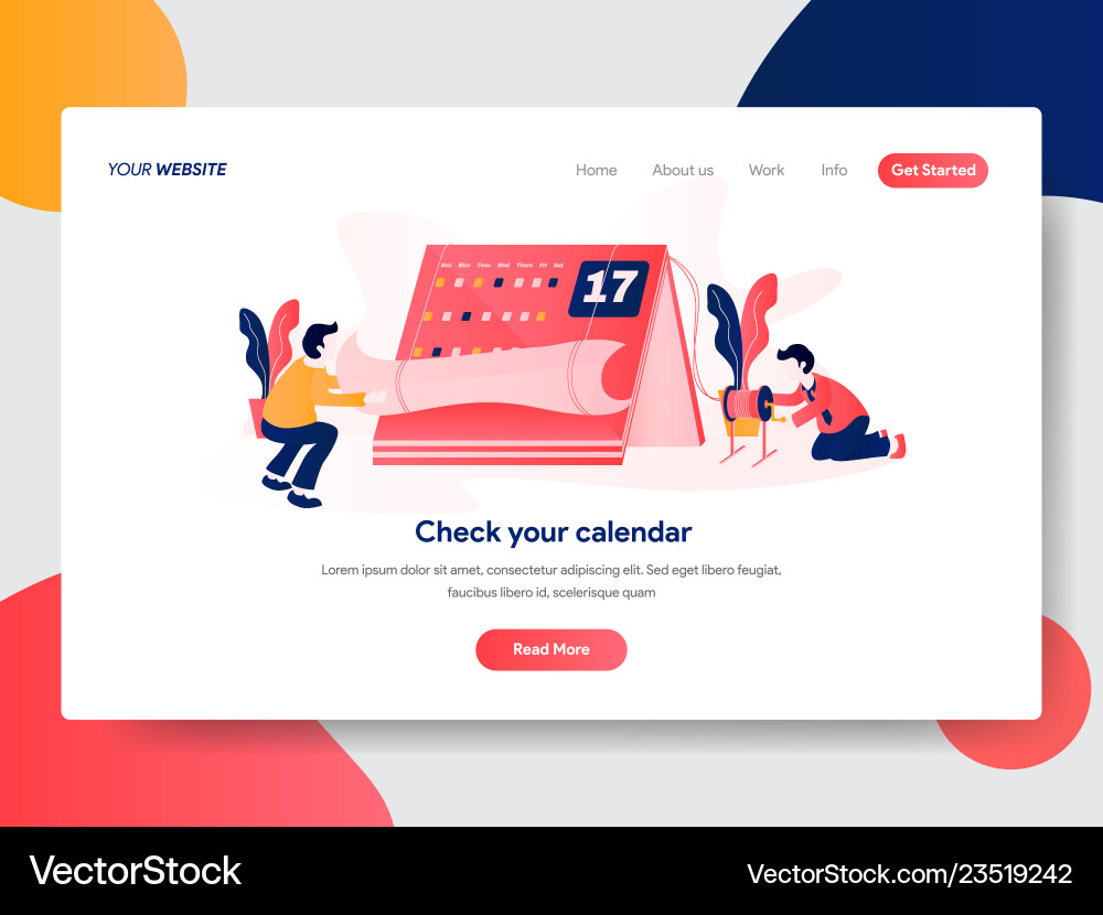 Calendar and appointments Royalty Free Vector Image