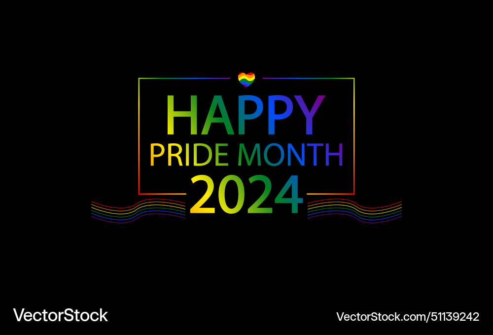Empowering pride inspiring text design for 2024 Vector Image