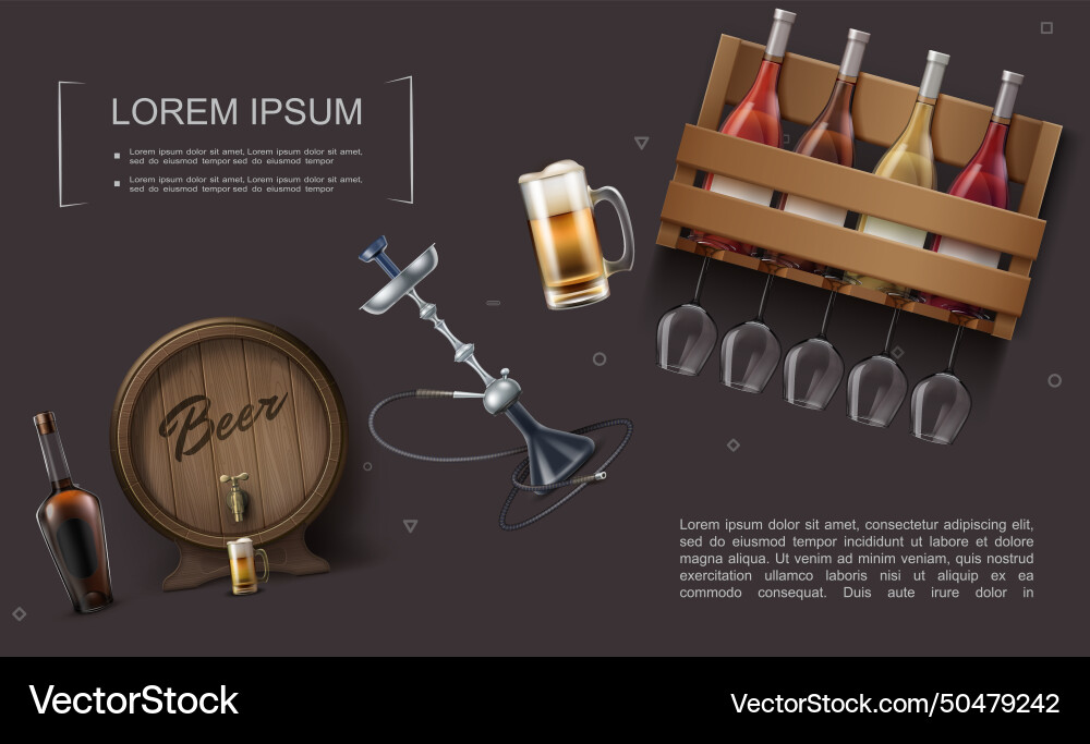 Realistic bar elements template Royalty Free Vector Image