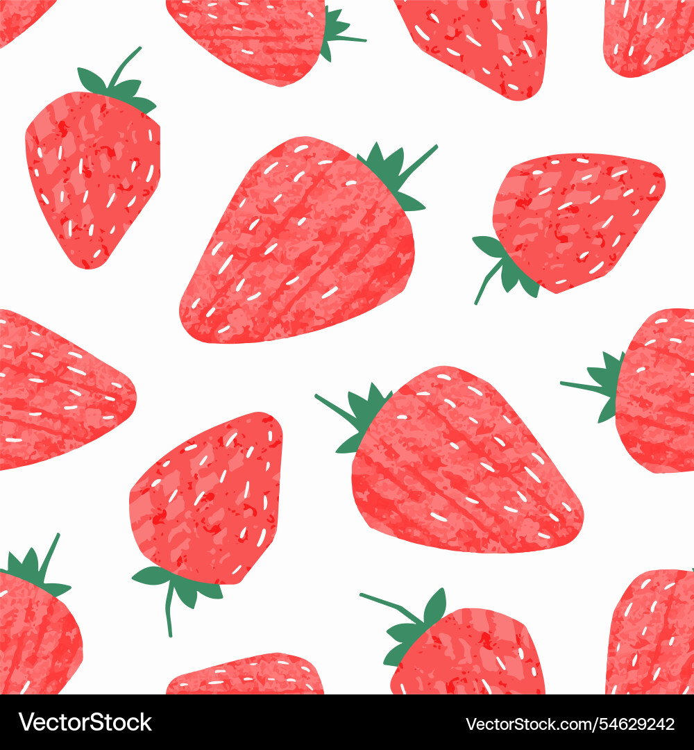 Strawberry seamless pattern Royalty Free Vector Image