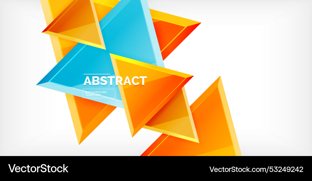 Triangle glass shapes geometric abstract Vector Image