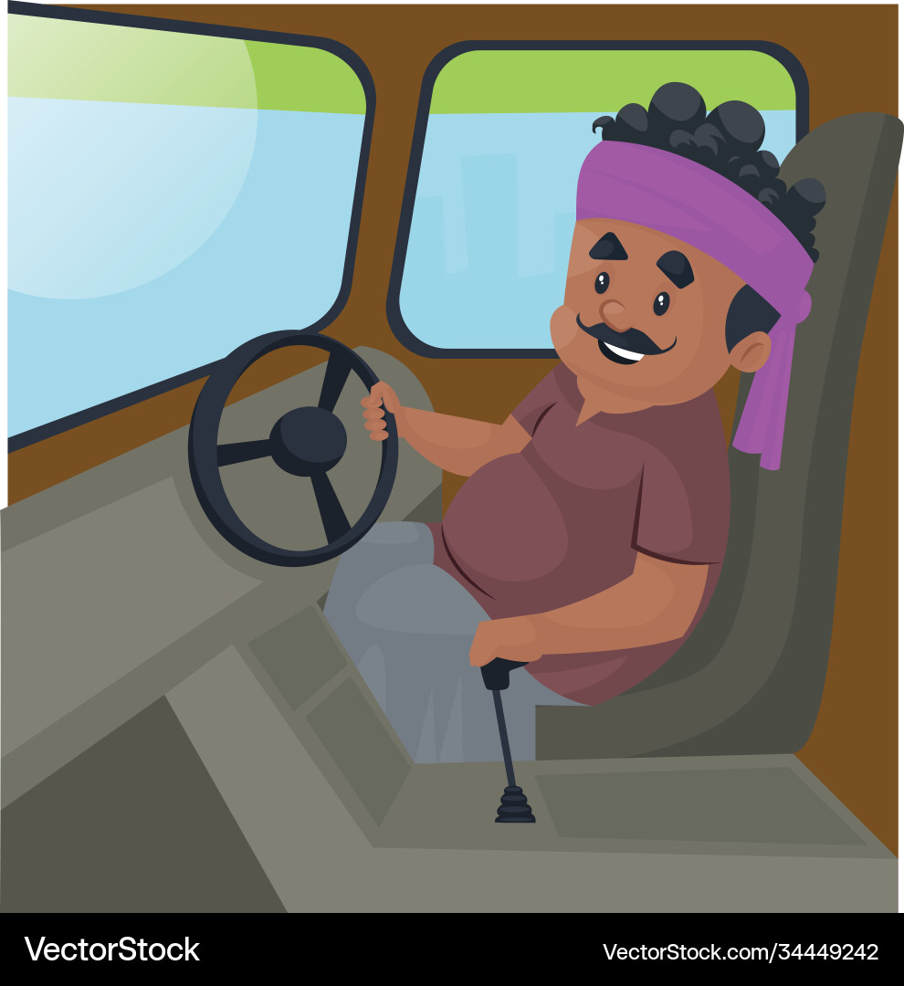 Truck driver Royalty Free Vector Image - VectorStock