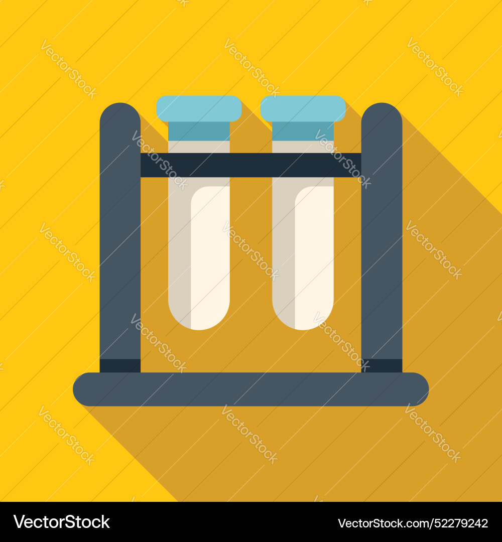 Two test tubes containing liquid substance Vector Image